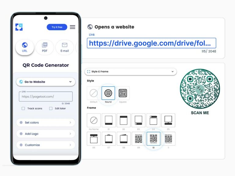 Cargar y compartir fotos con un código QR