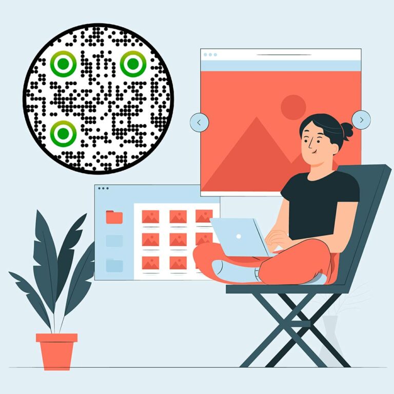Cargar y compartir fotos con un código QR