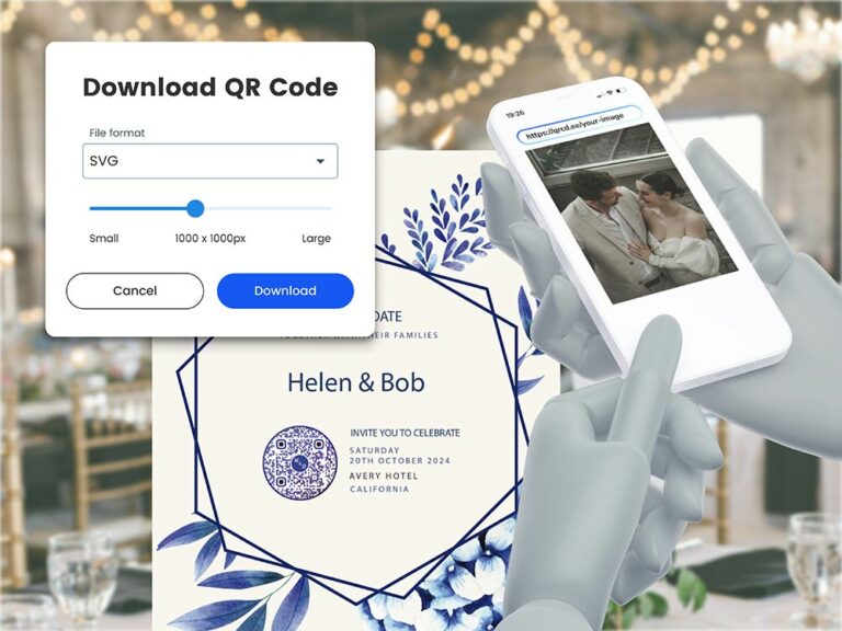 Cargar y compartir fotos con un código QR